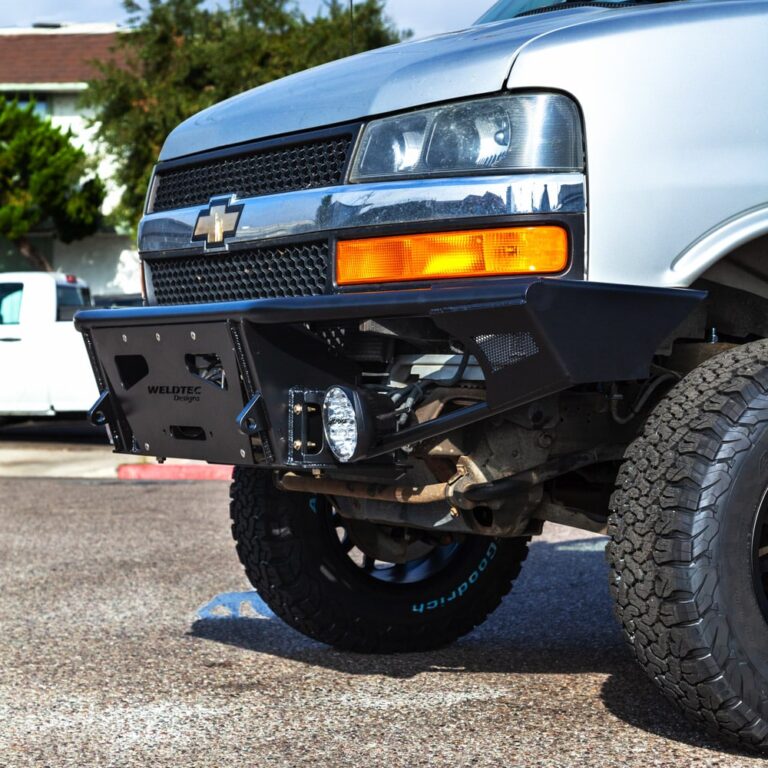 WTD – Chevrolet Express PREDATOR Tube Winch Bumper – WeldTec Designs