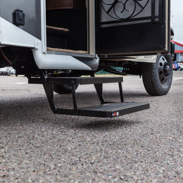 Class C RV Double Electric Step With Double Tread – WeldTec Designs