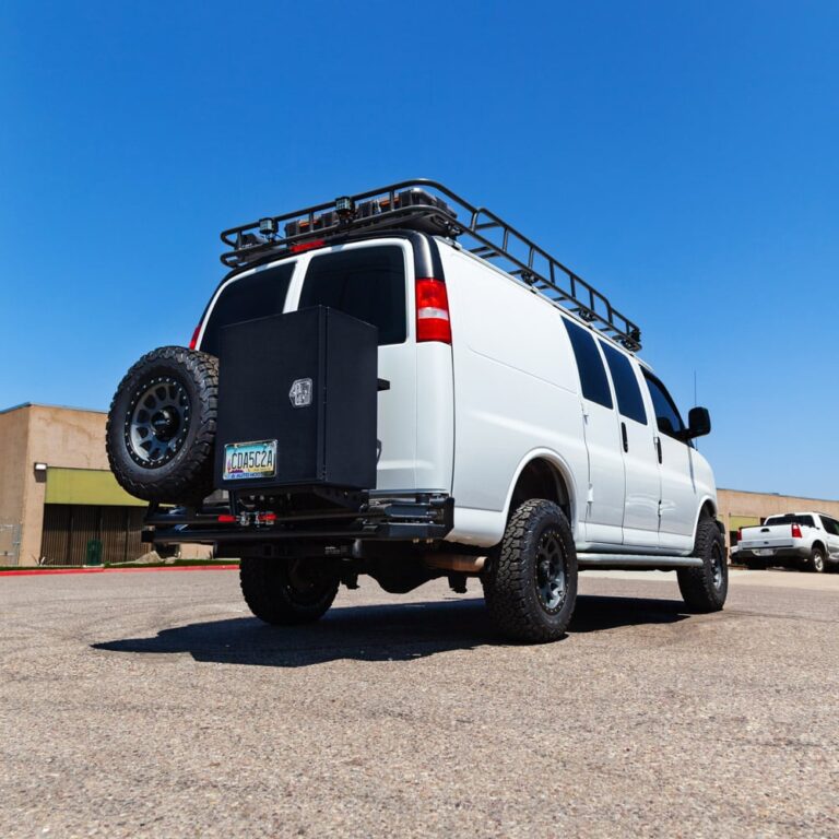 WTD- Chevrolet Express PREDATOR Dual Swing Rear Bumper – WeldTec Designs